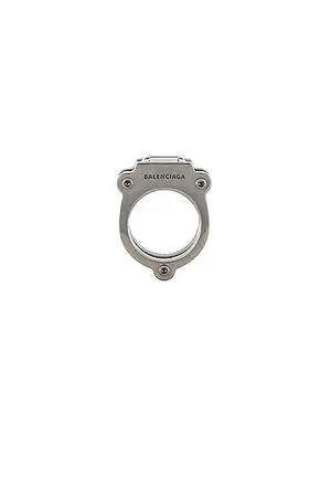 【BALENCIAGA】Gear Ring In llic Silver Balenciaga Gear Ring In Metallic Silver - Antique Silver